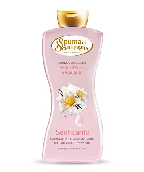 Spuma di Sciampagna Perle di Seta e Vaniglia sprchový krém/koupelová ...